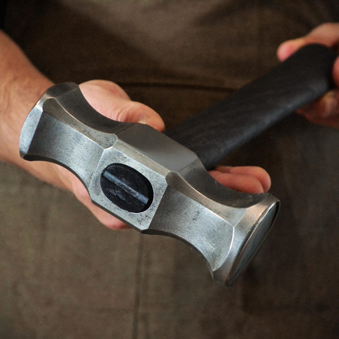 Professional Blacksmith Rounding Hammer – 2lb Forged Steel Hammer ...