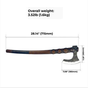 Big Axe With Leather-wrapped Handle Ideal for Outdoor and Professional ...