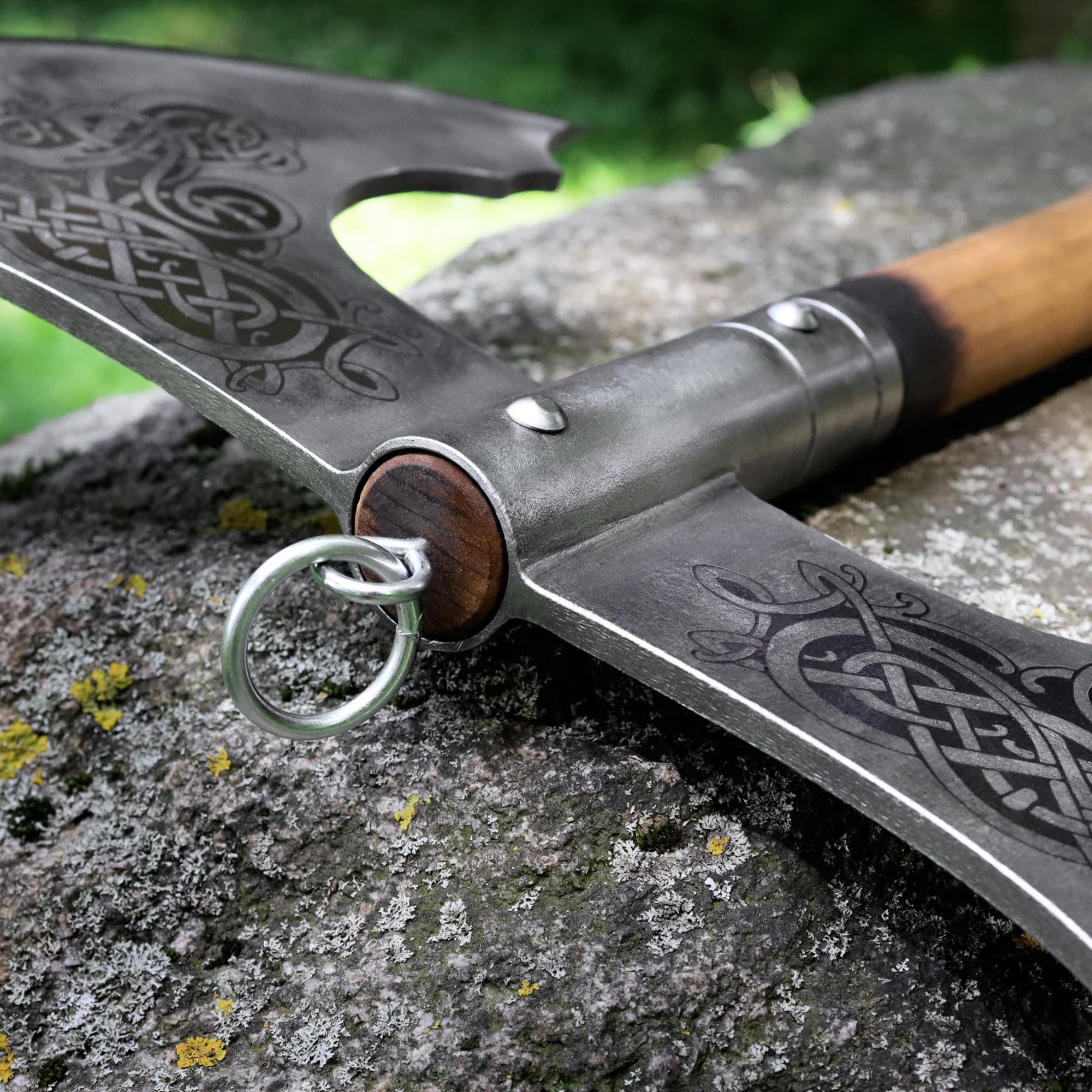 Huge Viking Axe | Celtic Style Battle Axe | Steel Head & Leather ...