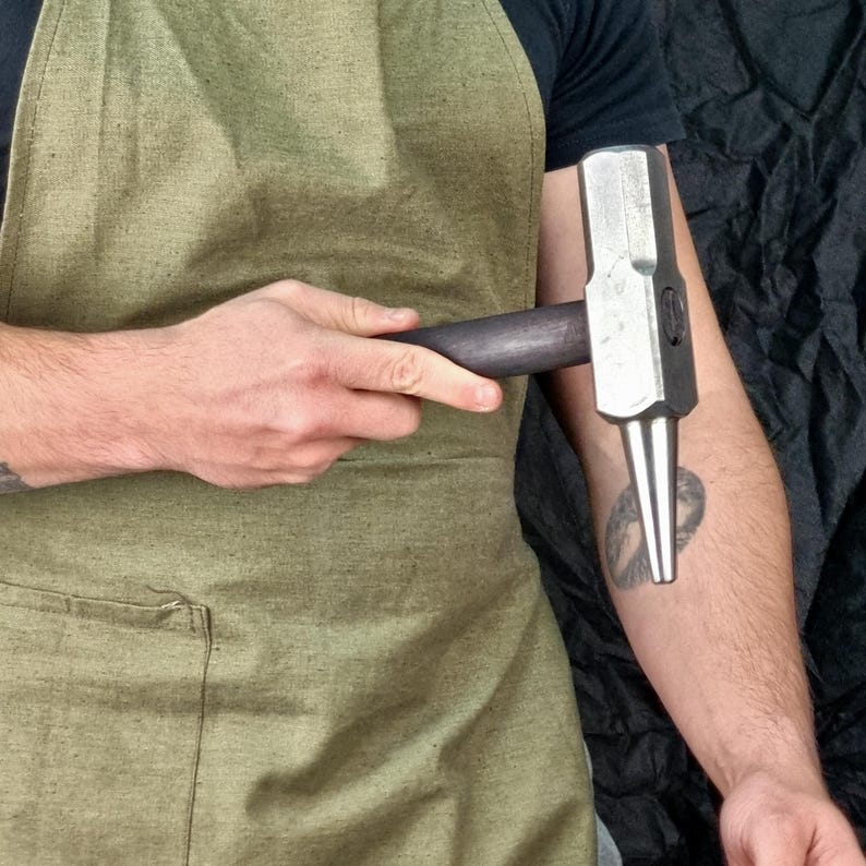 Hand Forged Blacksmith Hammer: Hot Punch Rounding Tool, 2.2lb - Etsy