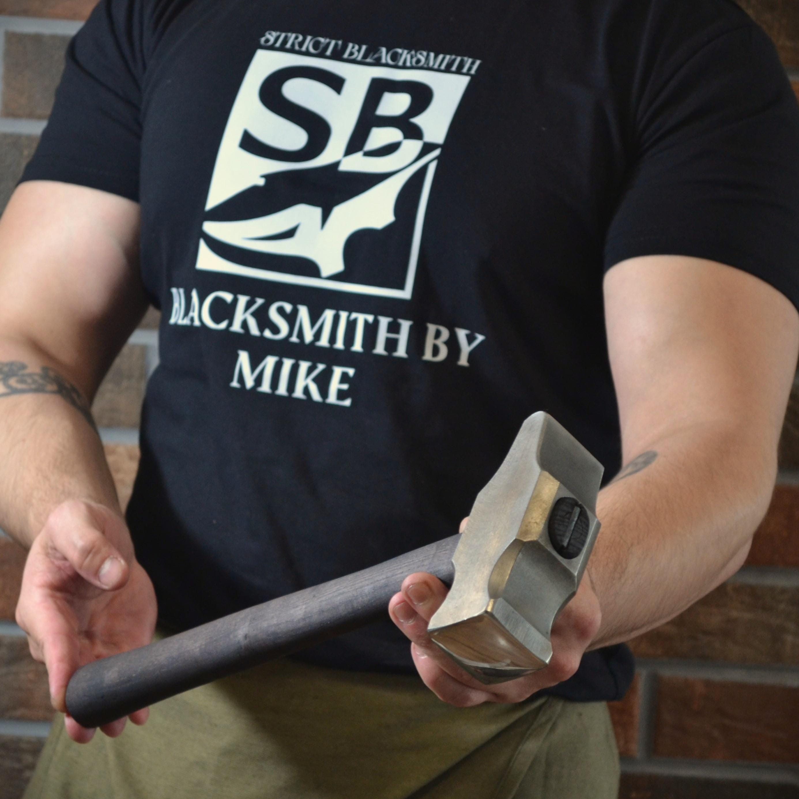Hand-forged Blacksmith Hammer: Carbon Steel Head, Ash Handle - 3.3lbs ...
