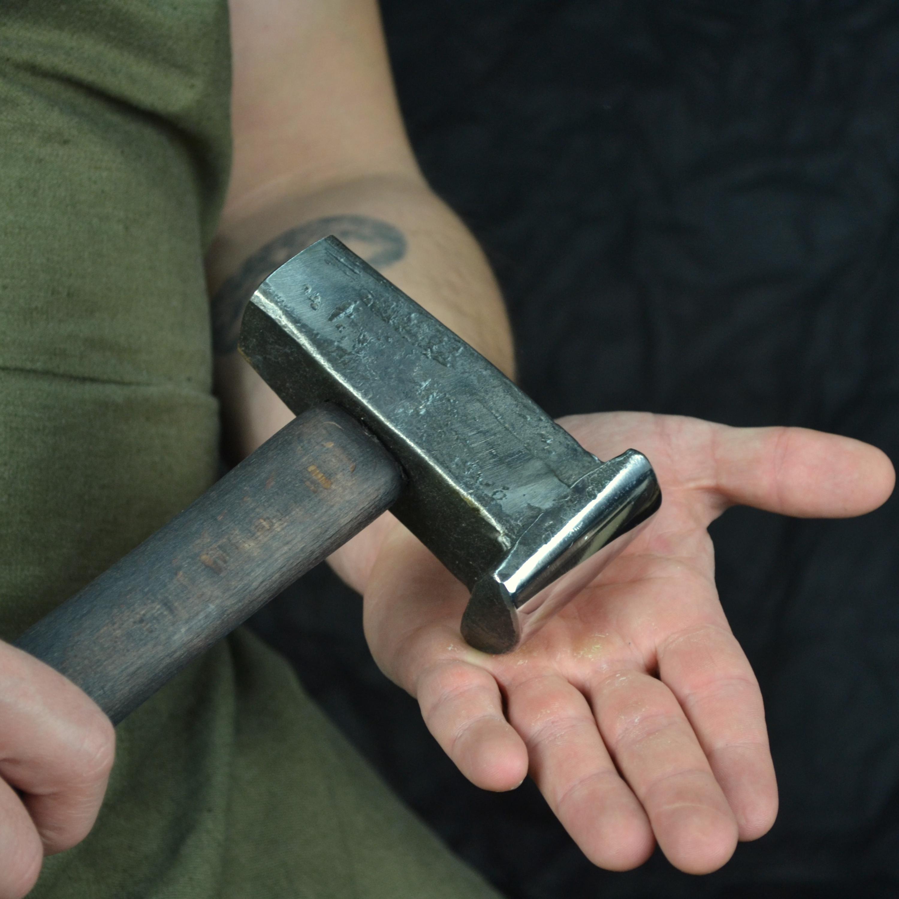 Handmade Top Fuller Hammer for Blacksmiths: 2.5lbs Forged C80W2 Steel ...