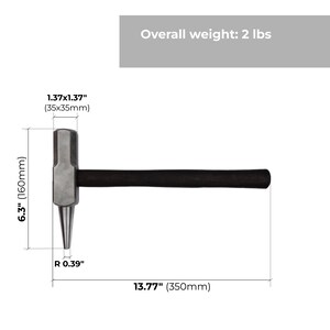 Hot Punch Hammer 2.2lb for Blacksmith & Forging Tools - Premium ...