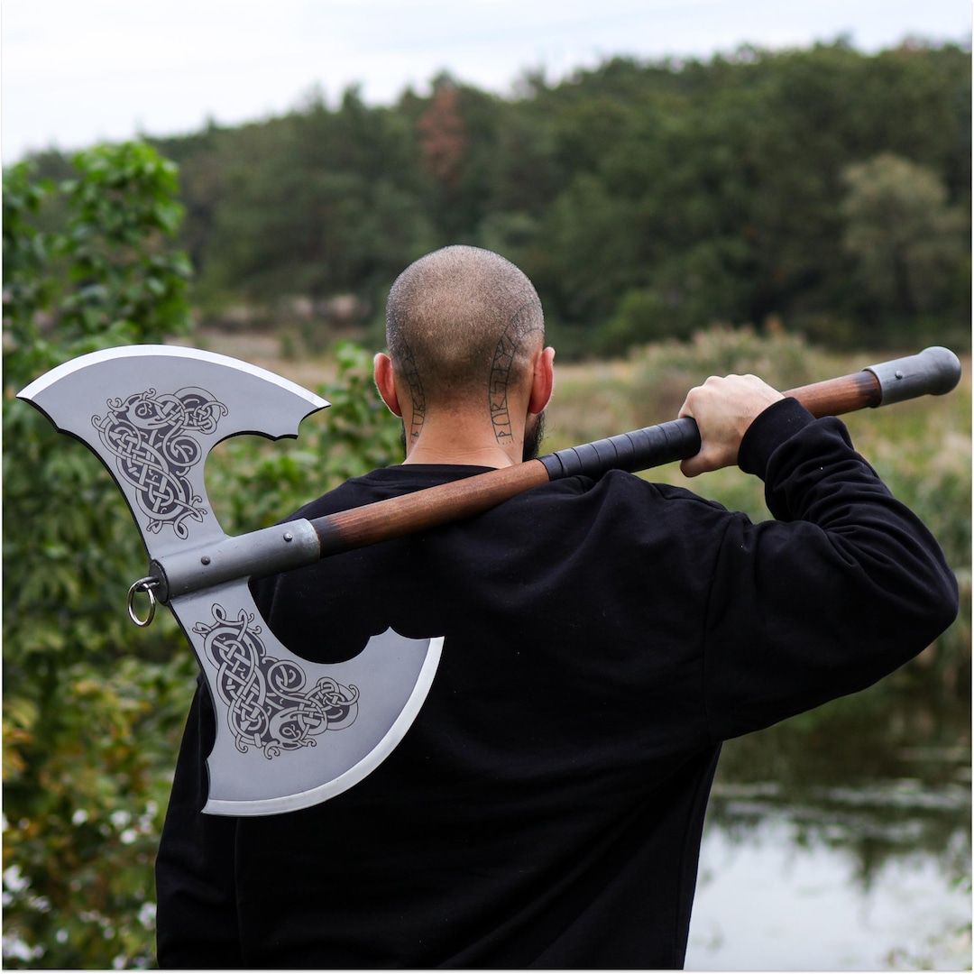 Large Double-blade Axe A Real Orc Axe Custom Engraving Available - Etsy
