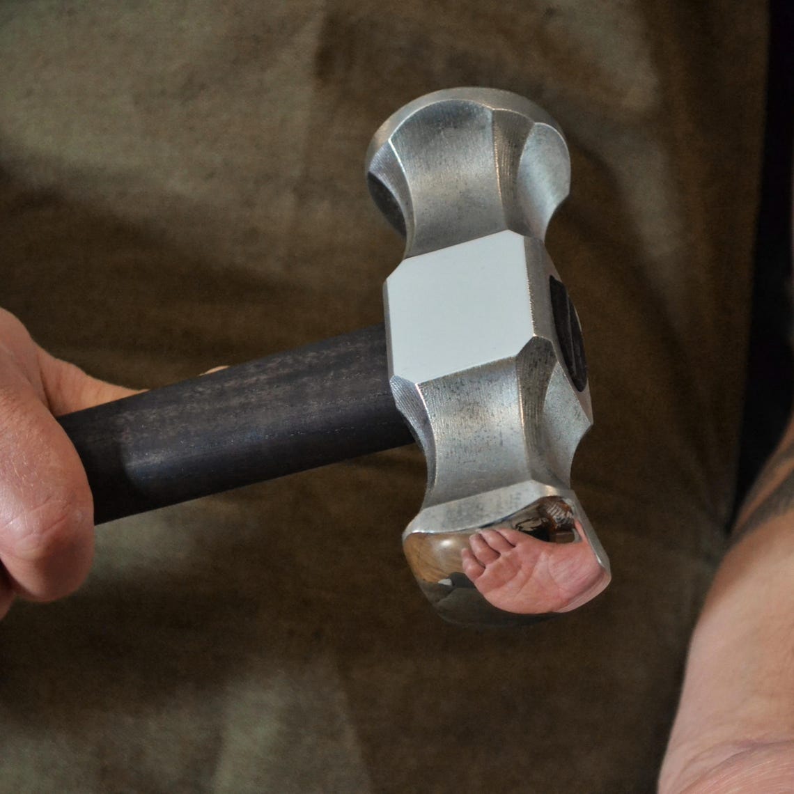 Professional Blacksmith Rounding Hammer – 2lb Forged Steel Hammer ...