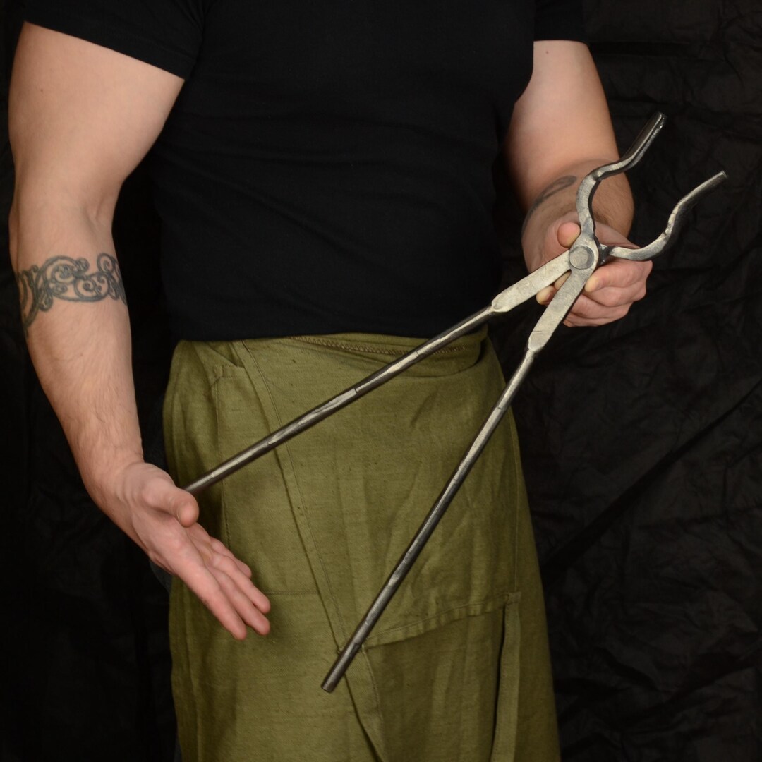 Round Tongs for Blacksmiths – Secure Grip for Round Stock - Etsy
