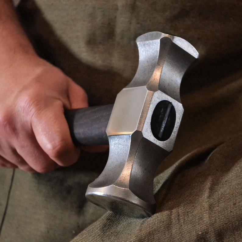 Professional Blacksmith Rounding Hammer – 2lb Forged Steel Hammer ...