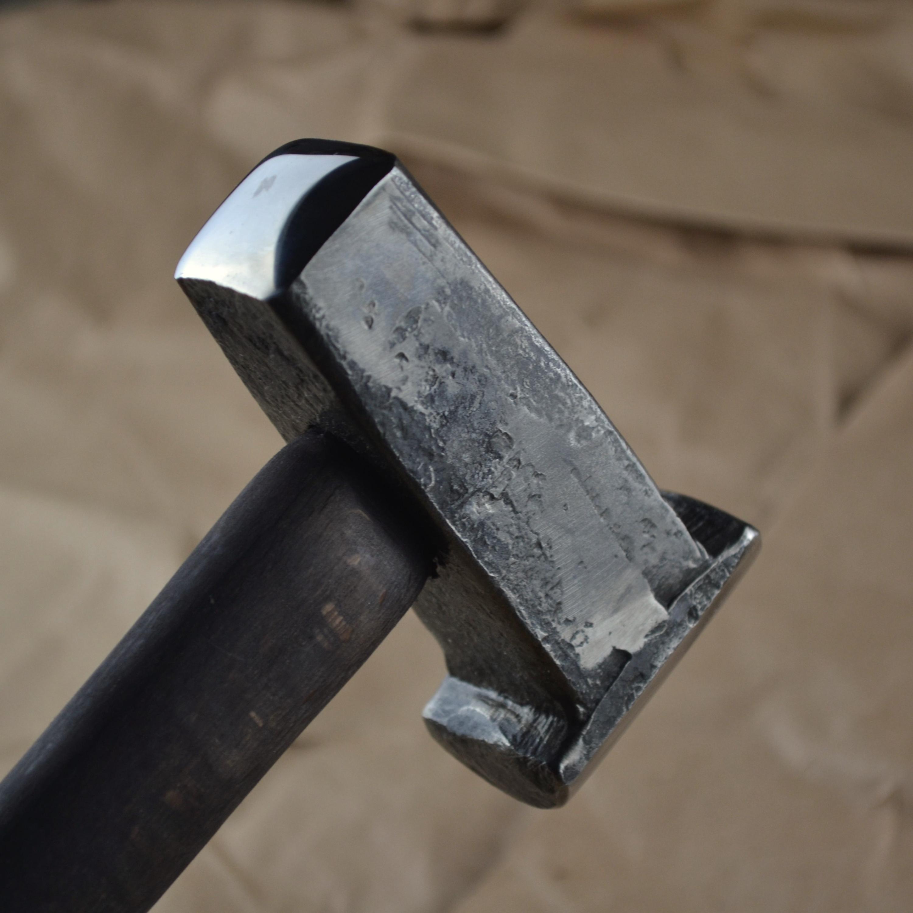 Handmade Top Fuller Hammer for Blacksmiths: 2.5lbs Forged C80W2 Steel ...