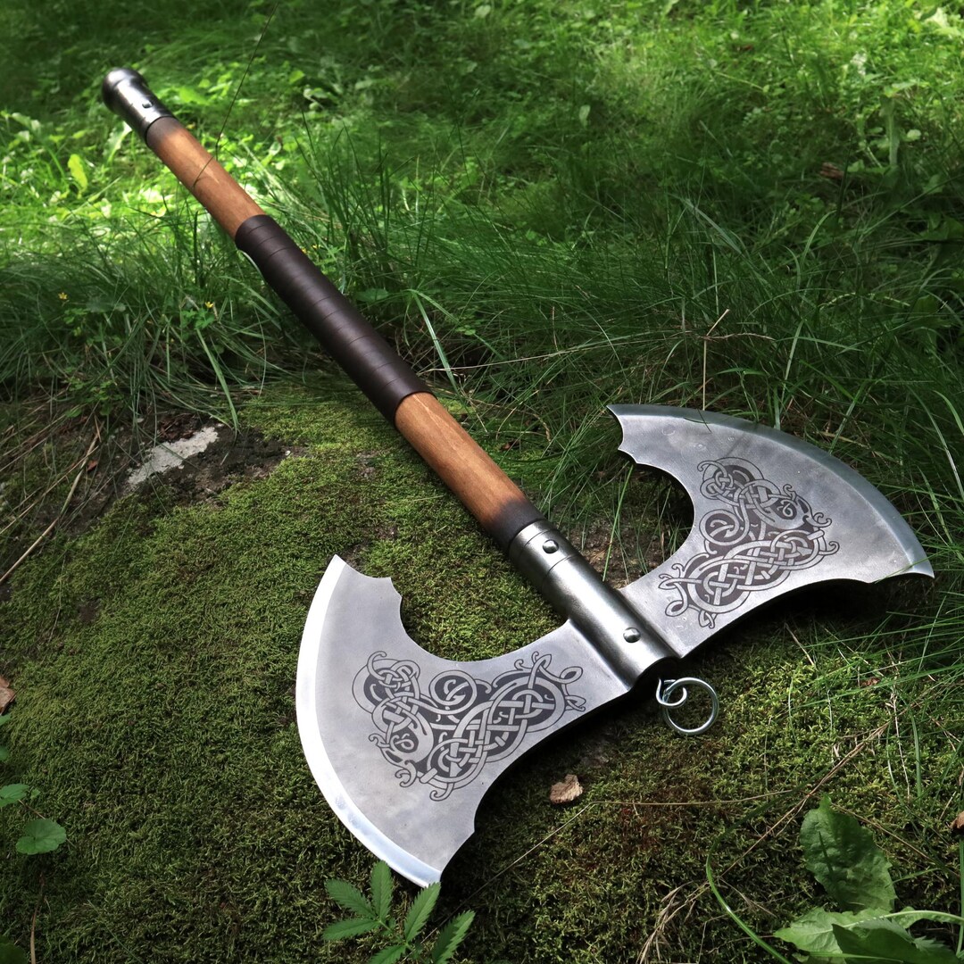 Large Double-blade Axe – A Real Viking Axe - Custom Engraving Available ...