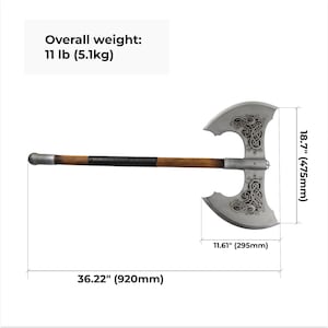 Large Double-blade Axe – A Real Viking Axe - Custom Engraving Available ...