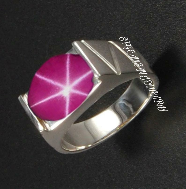 Genuine Star Ruby Ring Men's Ring Handmade Ring925 - Etsy