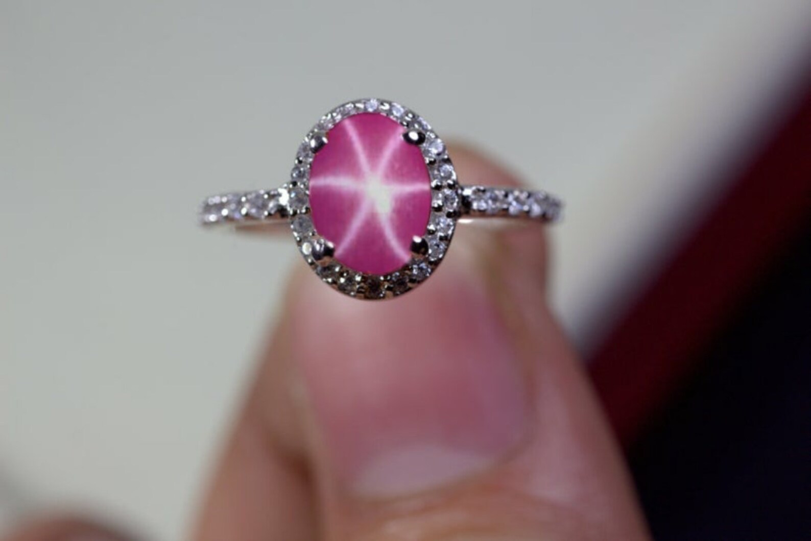 Ruby Star Ring Pink Star Ring Engagement Ring Lindy Star Ring | Etsy