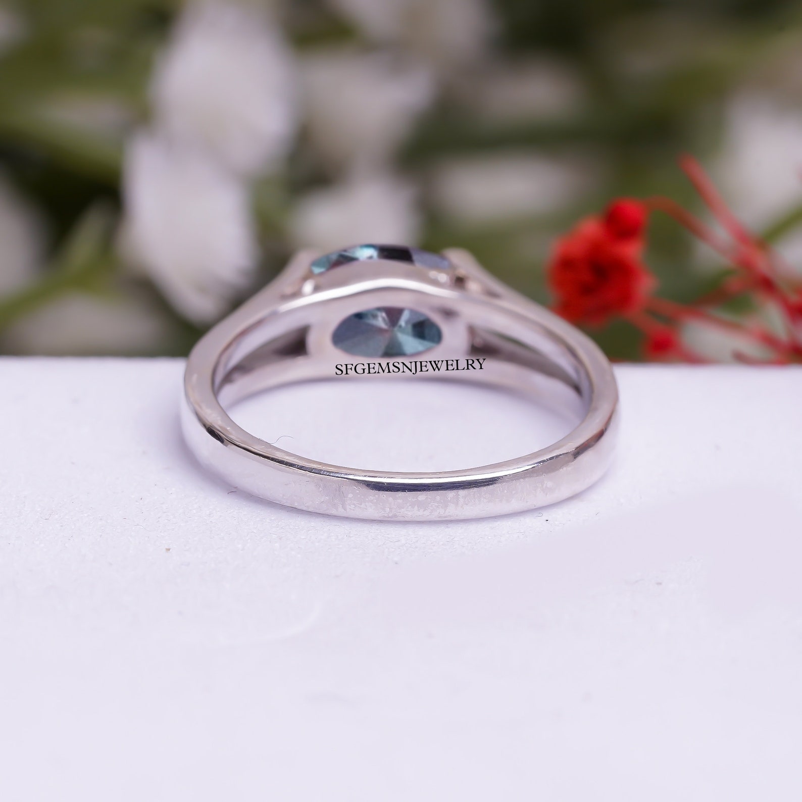 Lab Alexandrite Ring Wedding Ring Color Changing Gemstone June ...