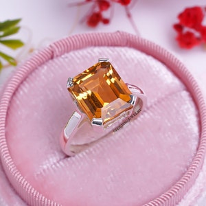 Fine Yellow Topaz Ring-november Birthstone Ring-yellow Gemstone-golden ...