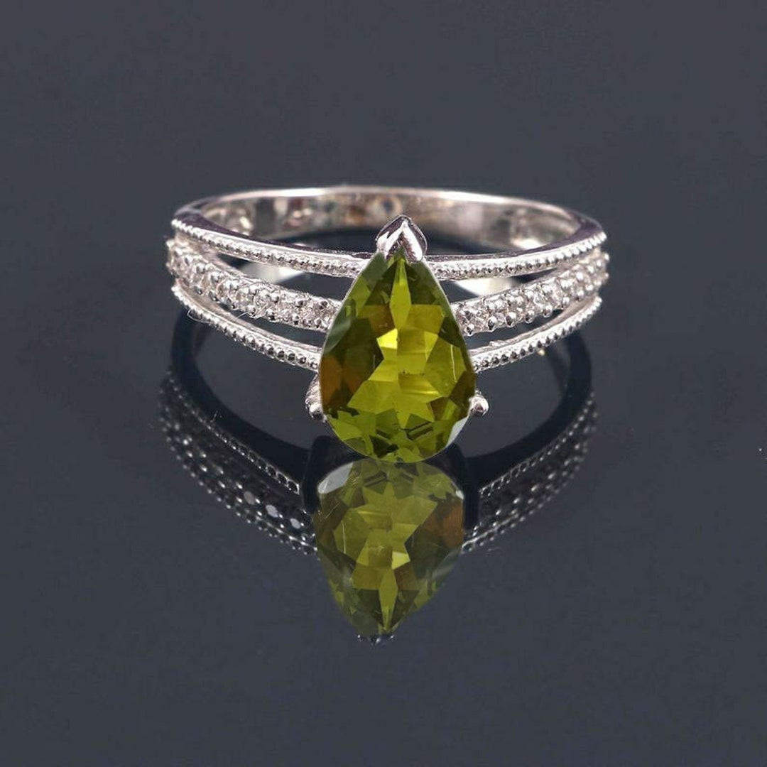 Zultanite Ring Engagement Ring Pear Cut Gems Color Changing Gemstone ...