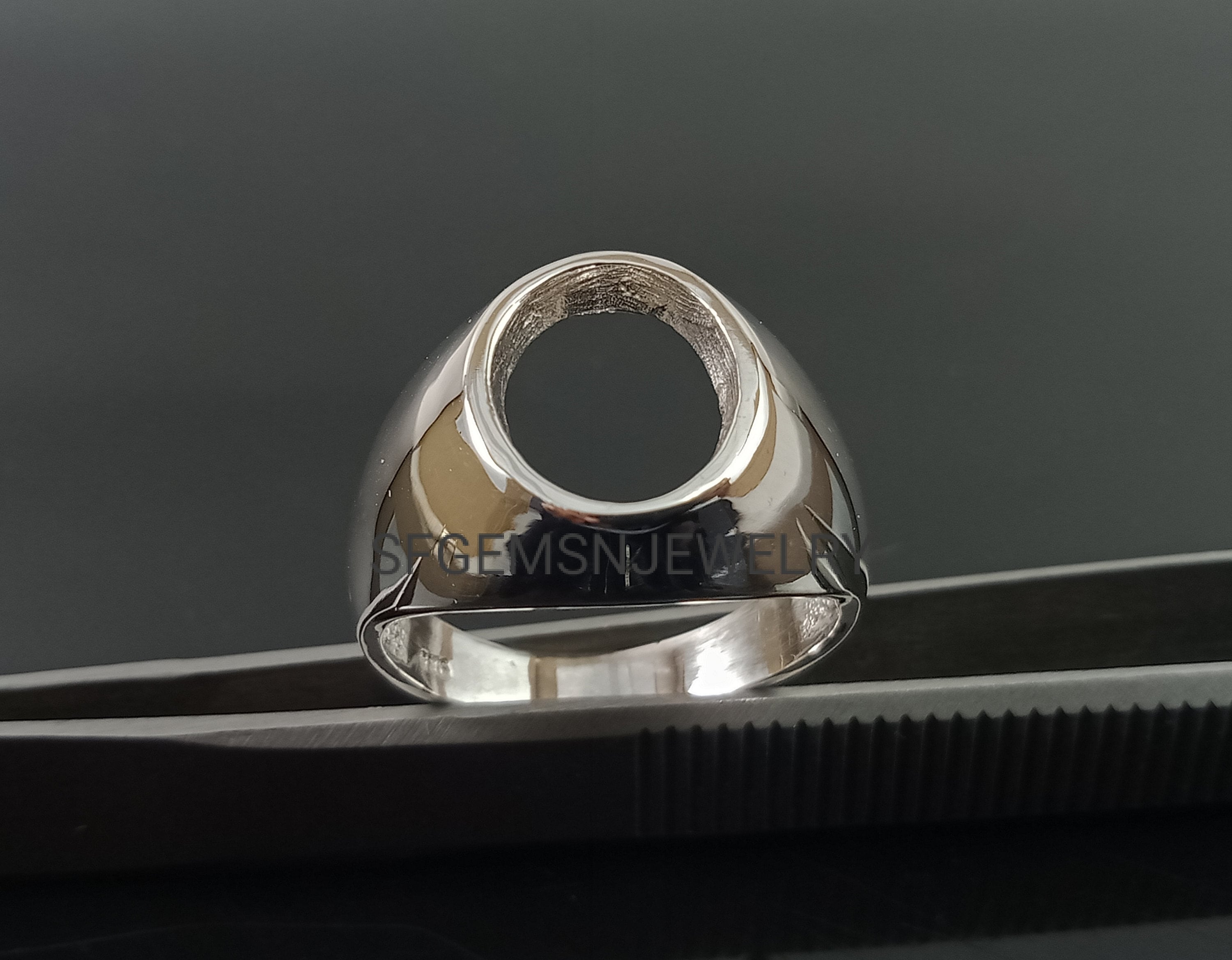 9X11MM Oval Semi Mount Ring-silver Mount Ring-bezel Setting | Etsy