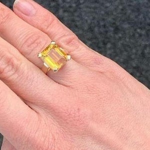 Fine Yellow Topaz Ring-november Birthstone Ring-yellow Gemstone-golden ...