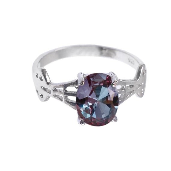 Vintage Alexandrite Ring Anniversary Ring Sterling Silver - Etsy