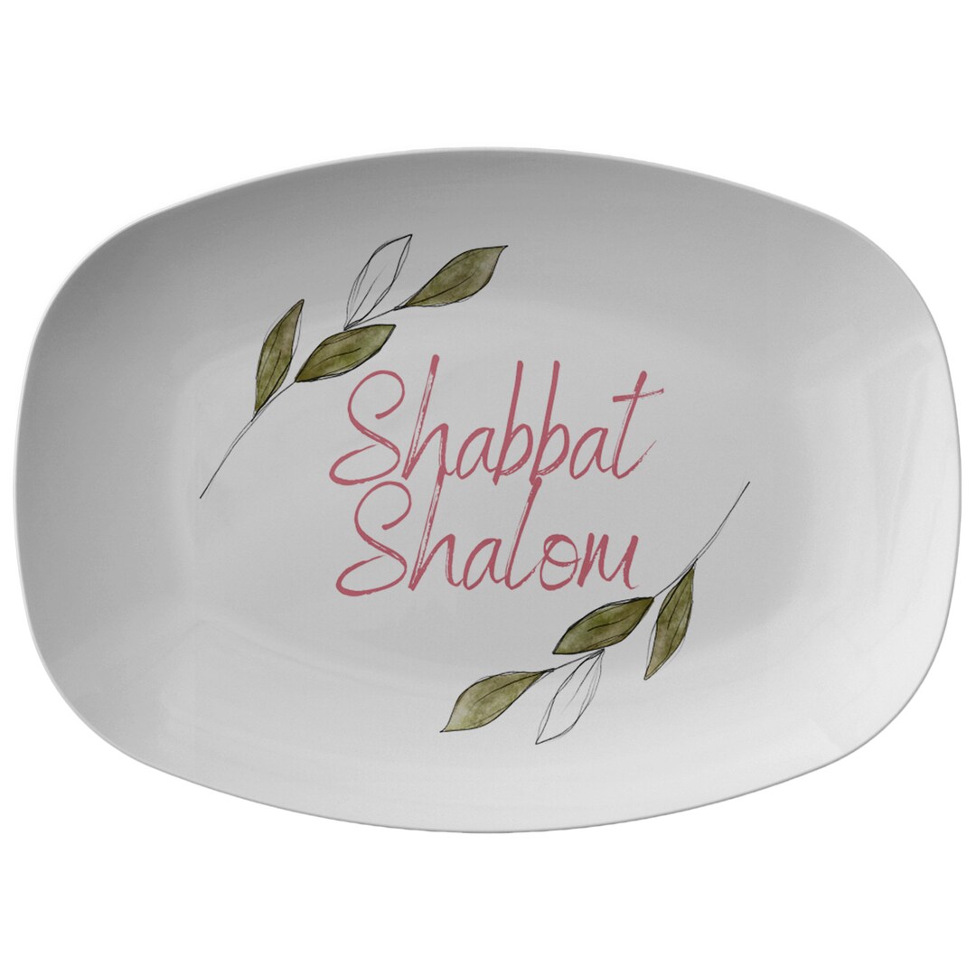 Shabbat Shalom Serving Platter | Jewish Gift | Shabbat Shalom Plate ...