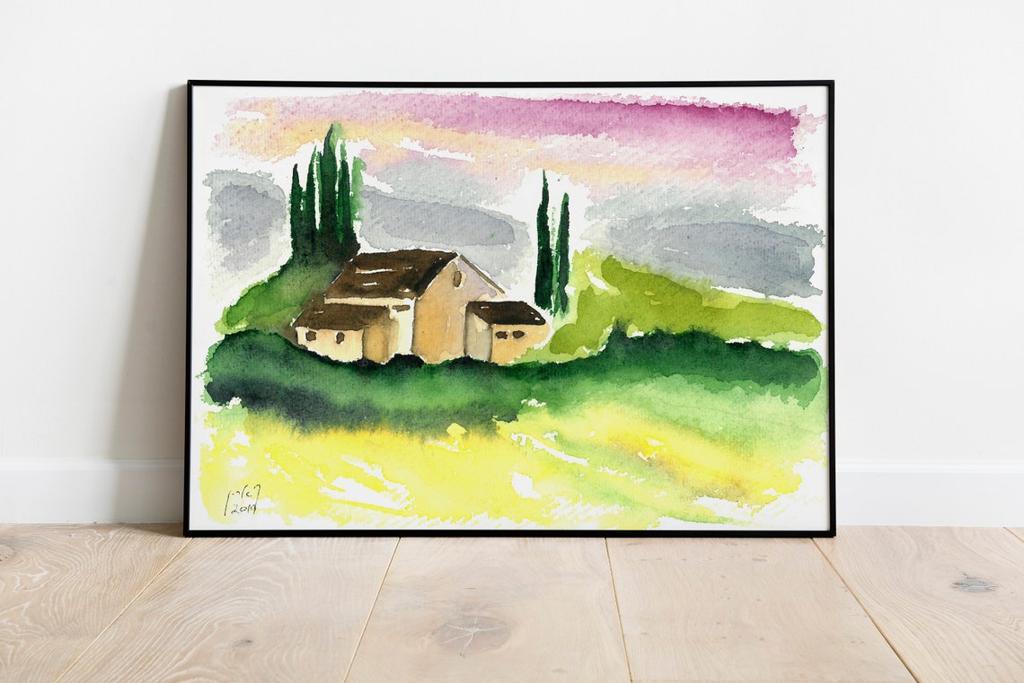 Landscape print Printable painting Wall hanging printable | Etsy