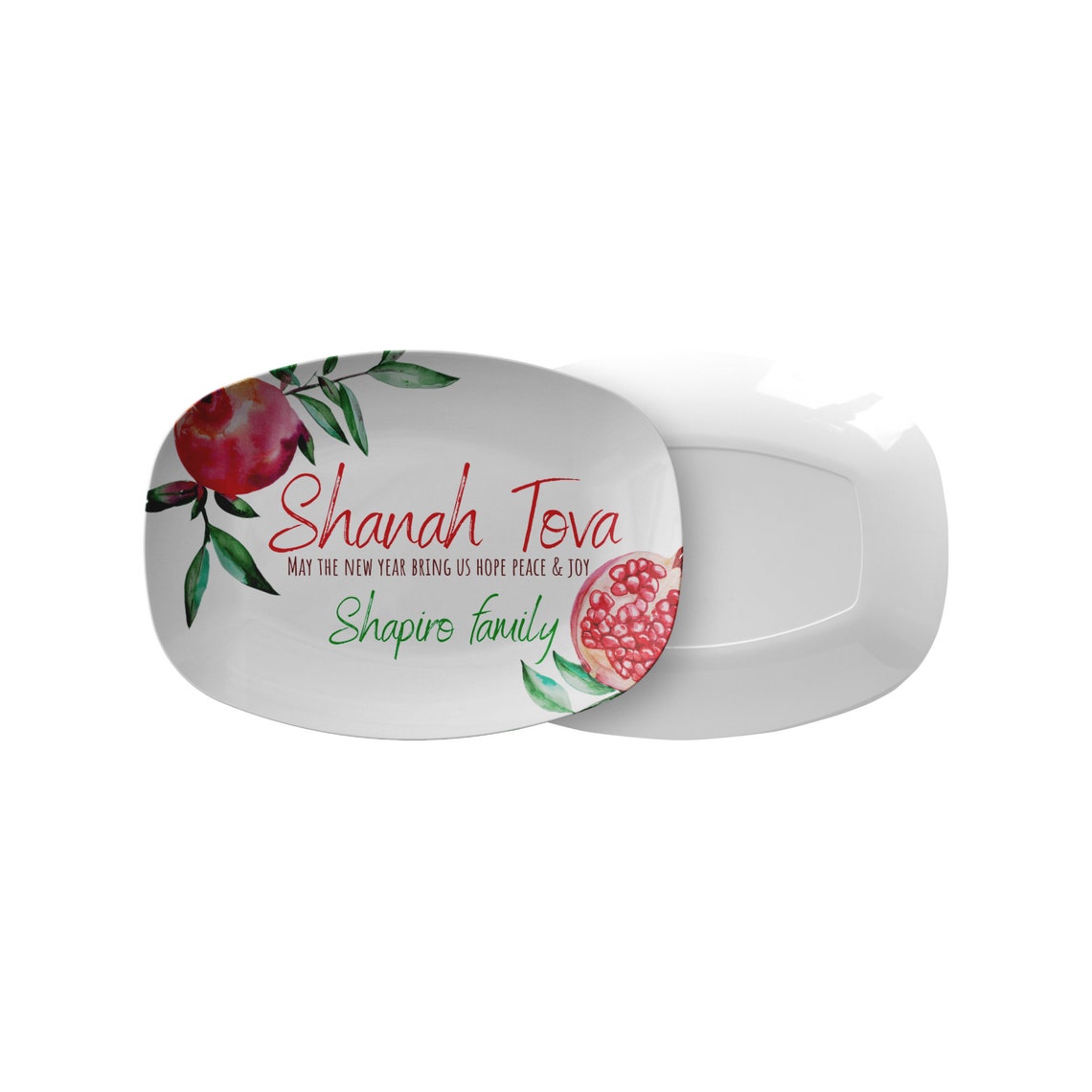 Personalized Rosh Hashanah Serving Platter | Custom Family Name ...