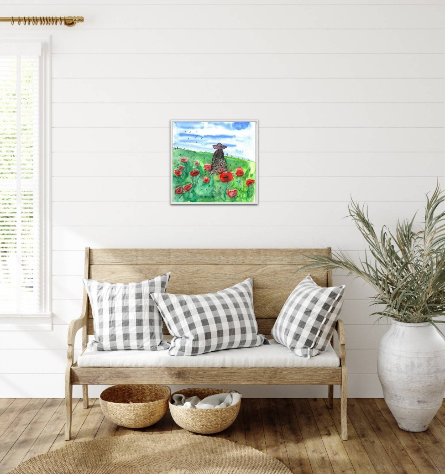 Poppy Field Print | Landscape Print | Nature Printable | Relaxing Art ...