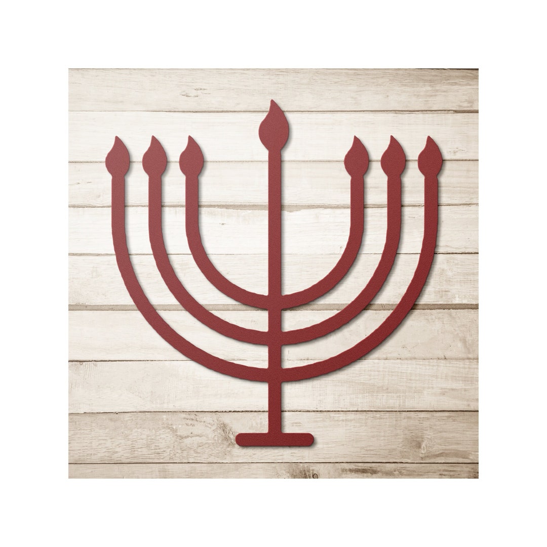 Menorah Metal Sign | Menorah Wall Decor | Jewish Sign | Menorah Decor ...