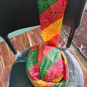 Handmade Rajasthani Multi -color Printed Cotton Turban: Men's Wedding ...