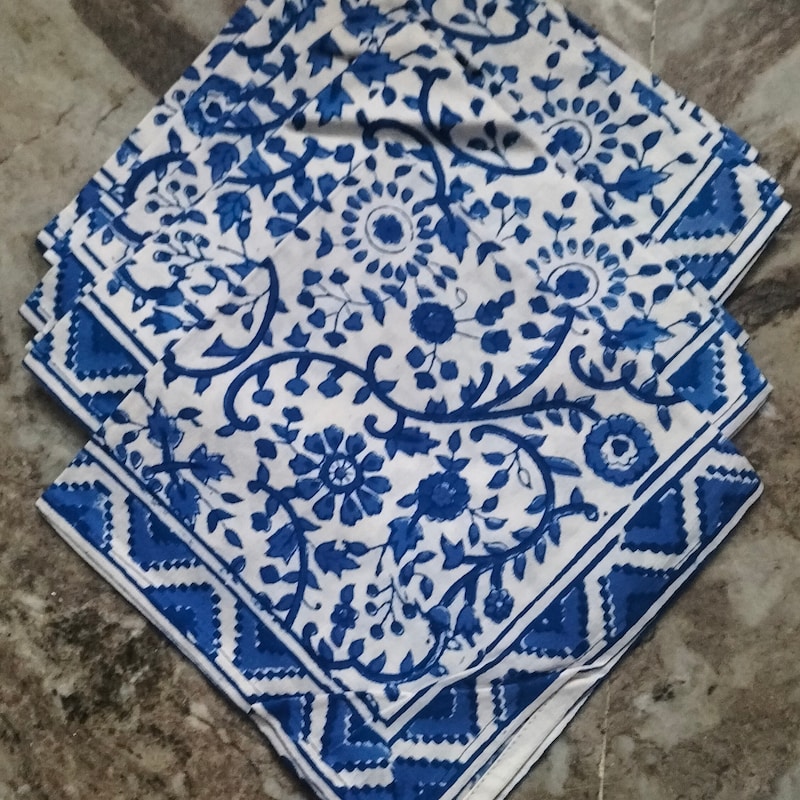 Block Print Napkins - Etsy