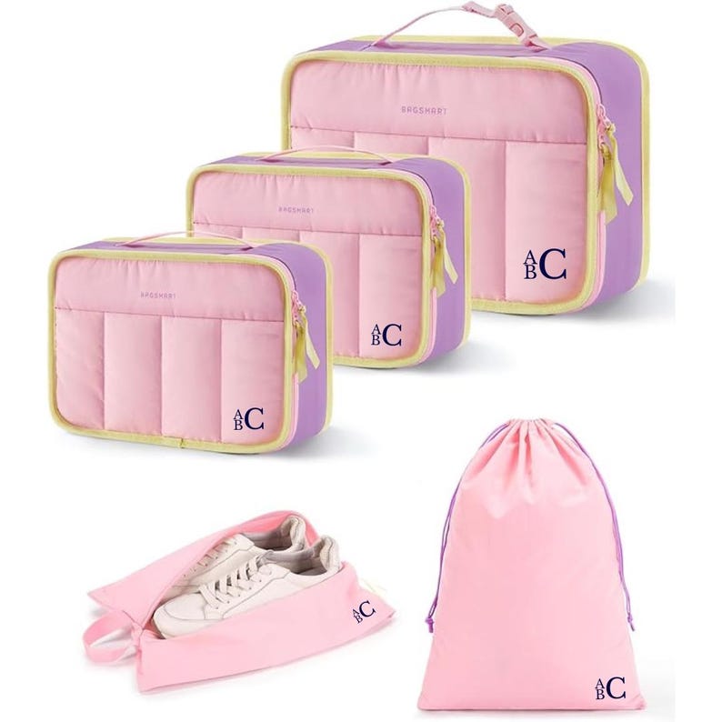 Personalized Packing Cubes | Monogram | 5 Pc. Set | Girl's Trip ...