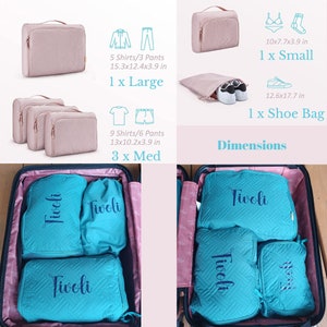 Monogram Packing Cubes | Personalized - Etsy