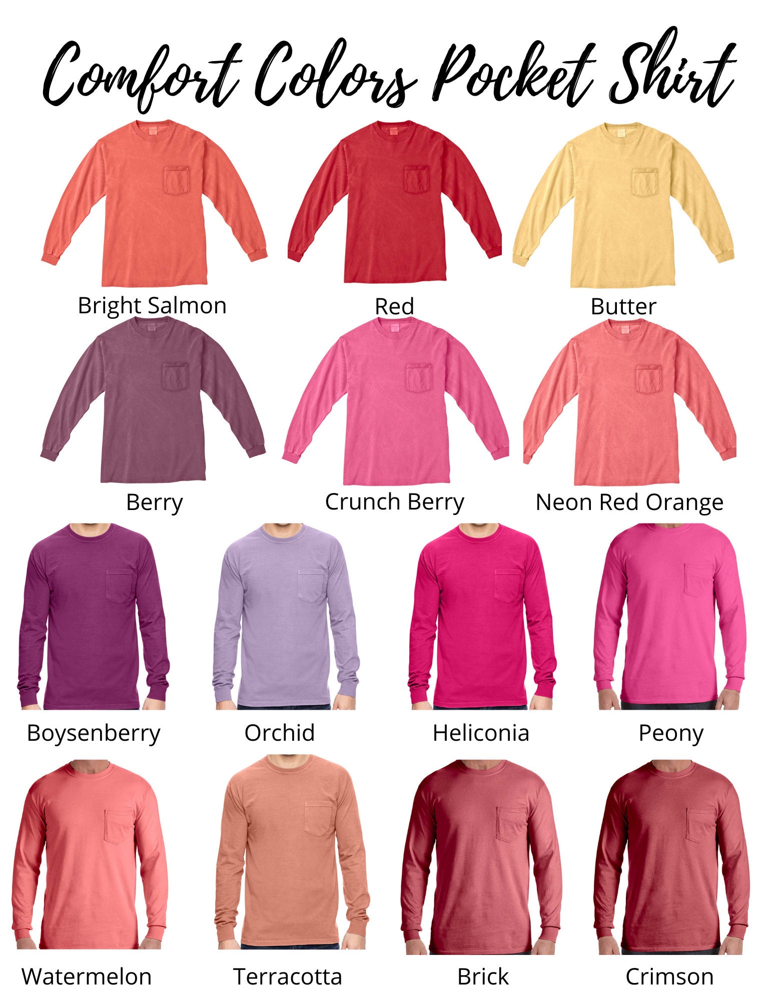 Comfort Colors State Pocket Shirts | Etsy