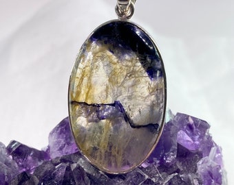 A Rare Blue John and Silver Pendant. - Etsy