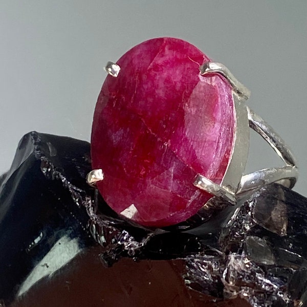 Raw Ruby Ring - Etsy