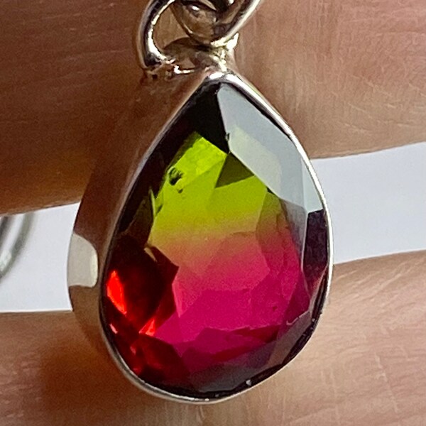 Watermelon Tourmaline Pendant - Etsy