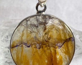 A Rare Blue John and Silver Pendant. - Etsy