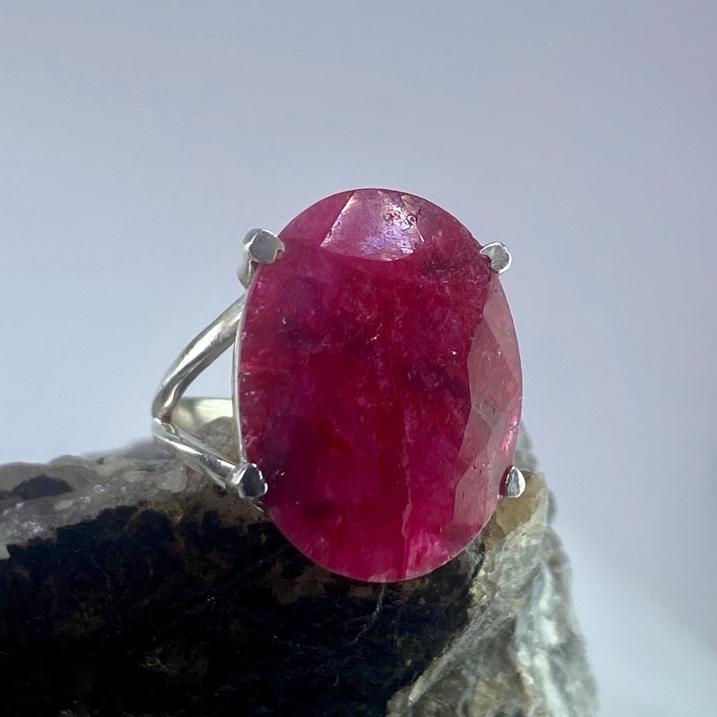 Raw Ruby Ring - Etsy