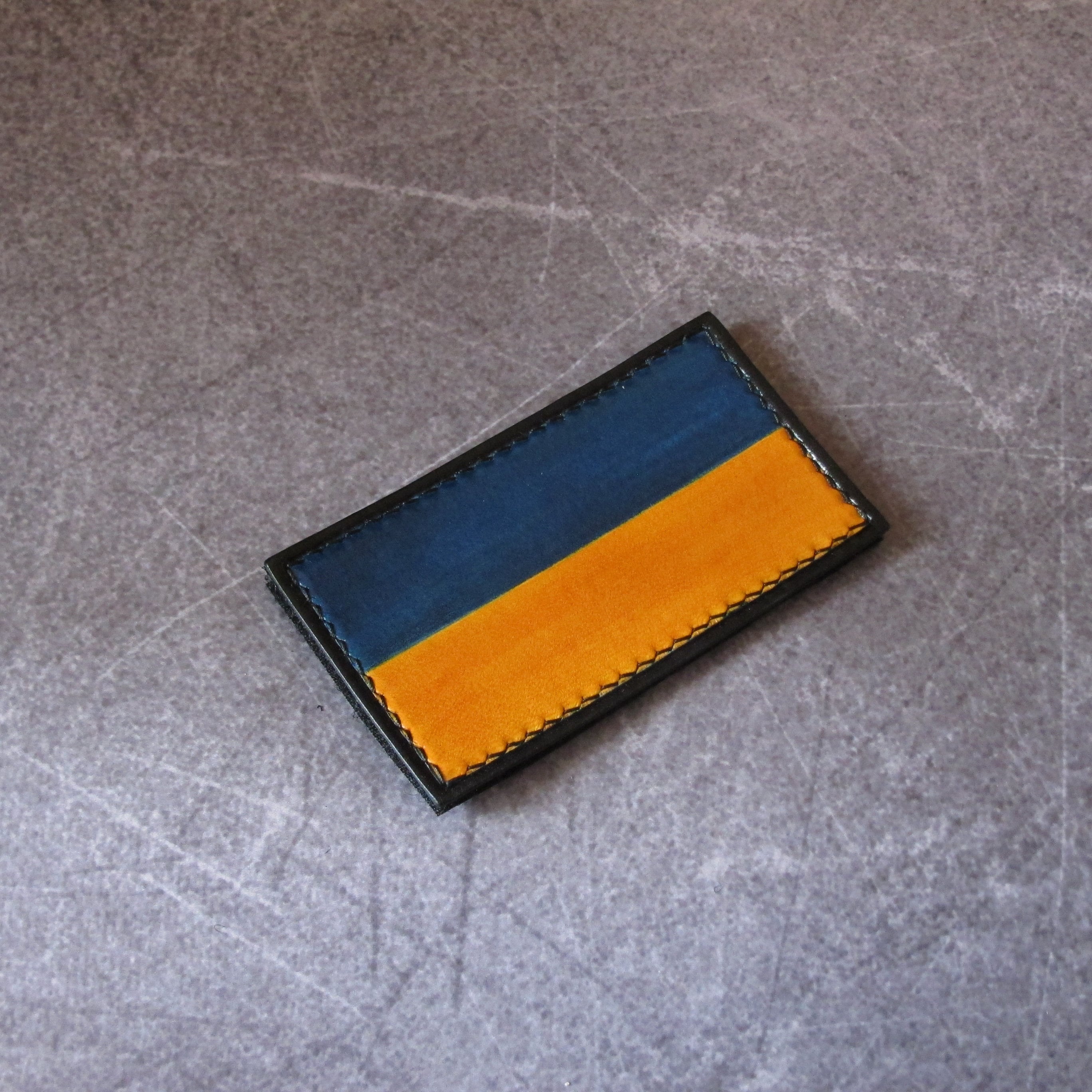 Handmade Leather Patch Ukrainian Flag. Leather Patch Sewn on Velcro ...