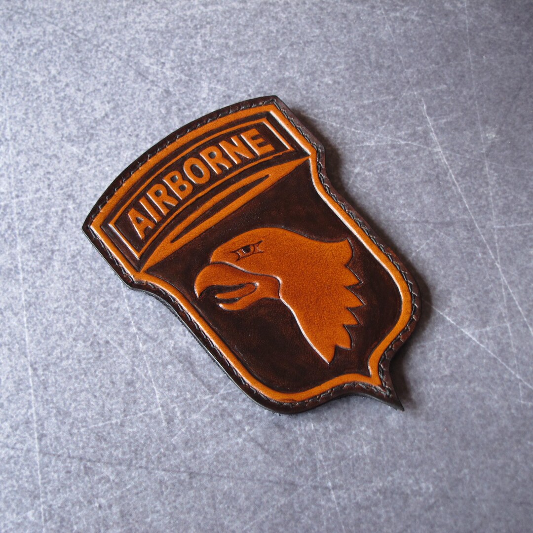 US Army 101st Airborne Division Logo. Handmade Leather Velcro Patch Airborne. Military Gift ...