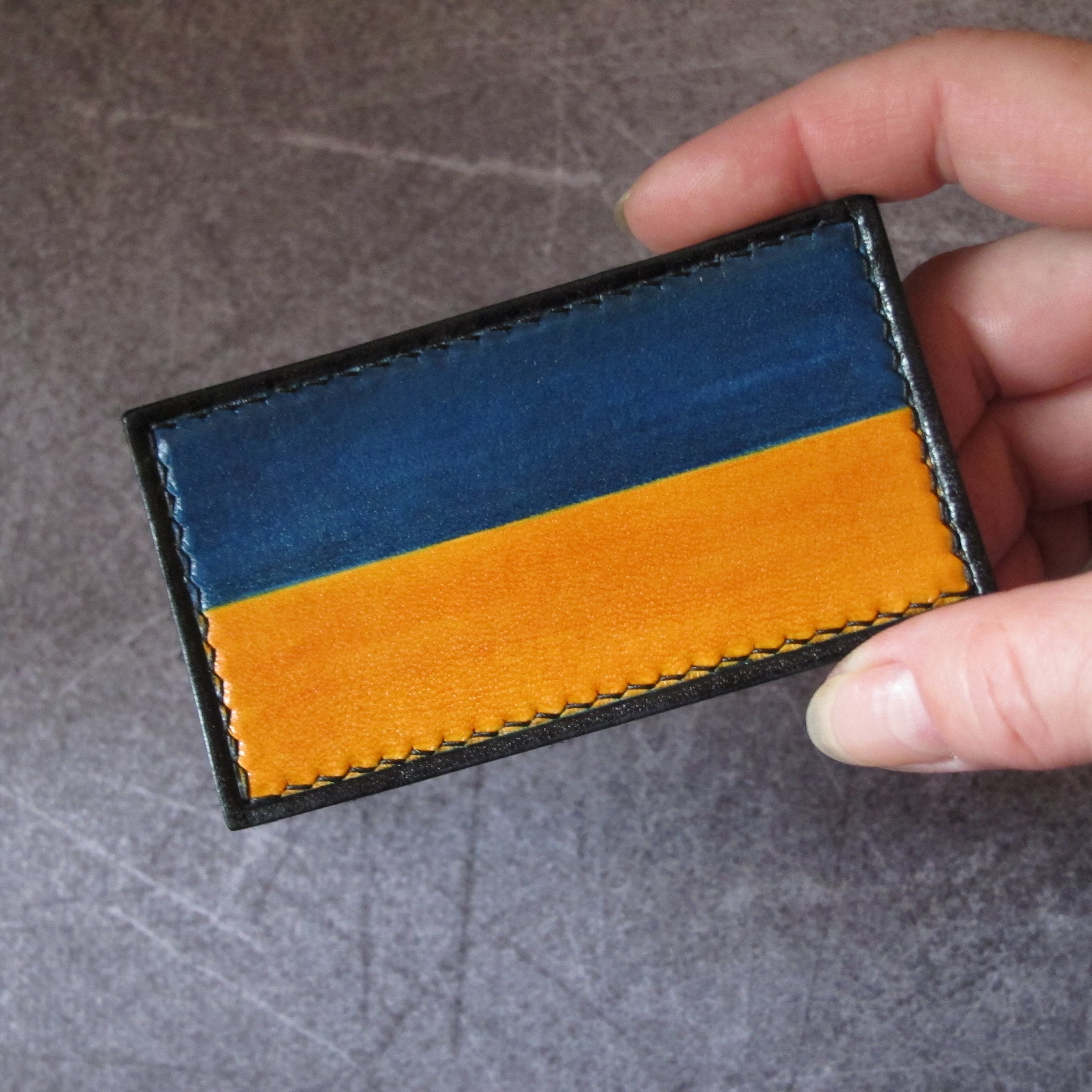 Handmade Leather Patch Ukrainian Flag. Leather Patch Sewn on Velcro ...