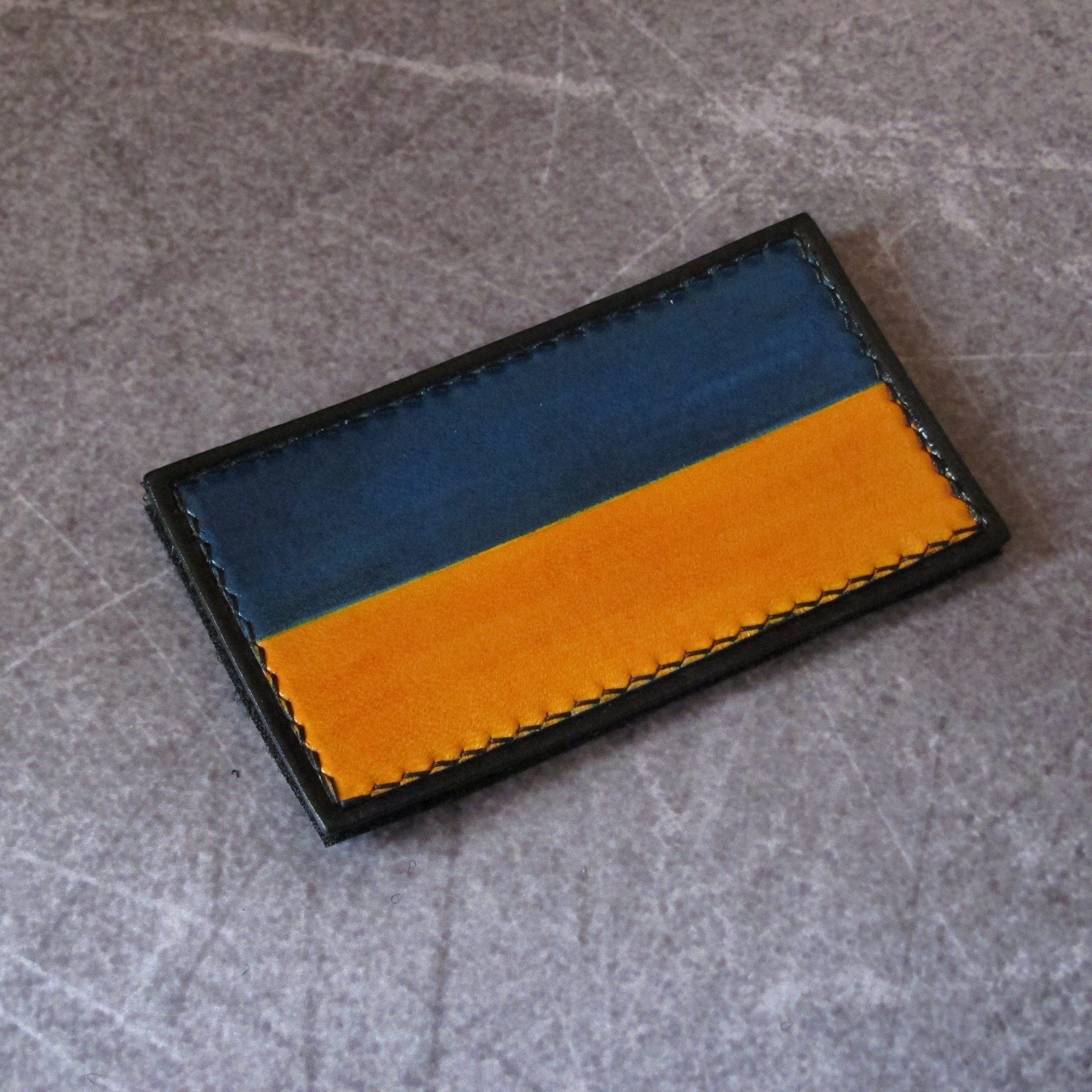 Handmade Leather Patch Ukrainian Flag. Leather Patch Sewn on Velcro ...