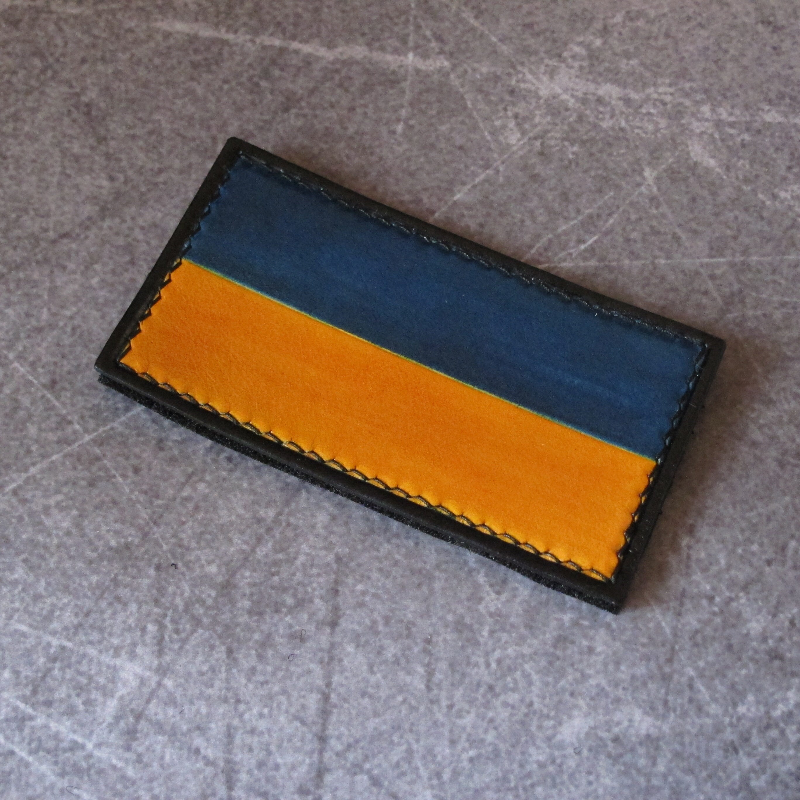 Handmade Leather Patch Ukrainian Flag. Leather Patch Sewn on Velcro ...