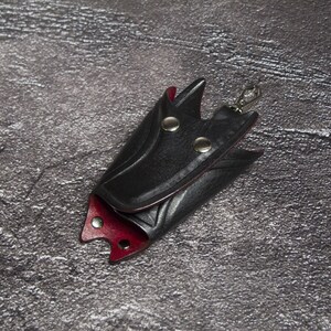 Whimsigoth Leather Bat Key Holder. Red & Black Vampire Key Cover. Made ...