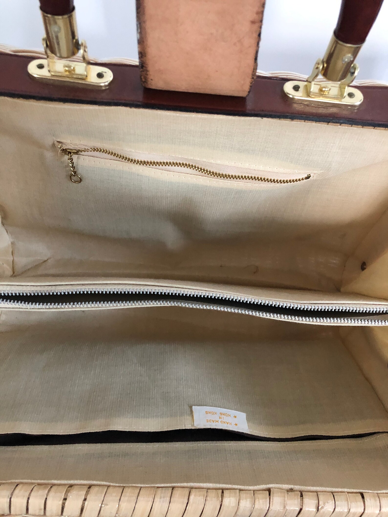 Vintage Woven Wicker Briefcase - Etsy