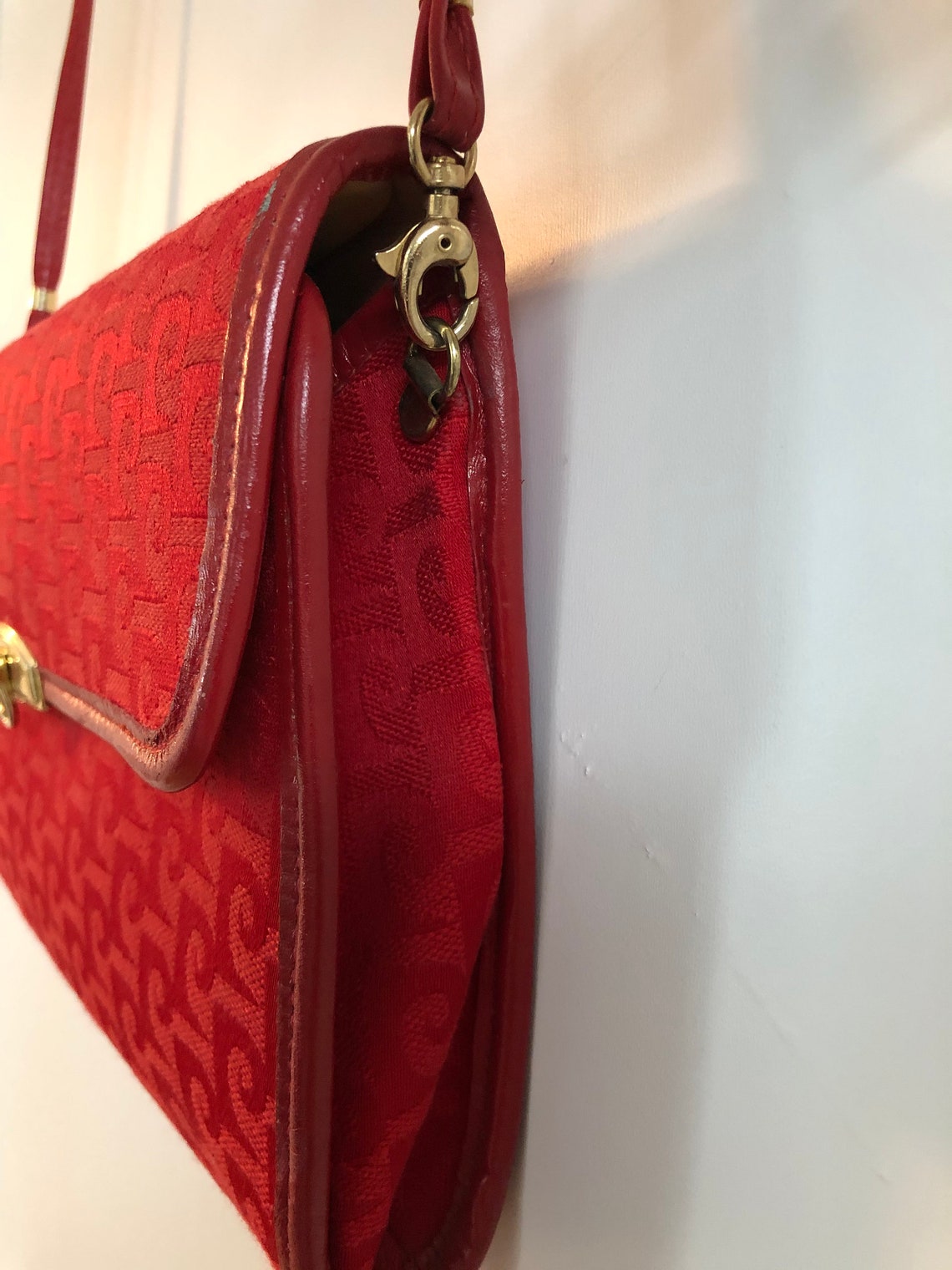 Vintage PIERRE CARDIN Cherry Red Bag - Etsy