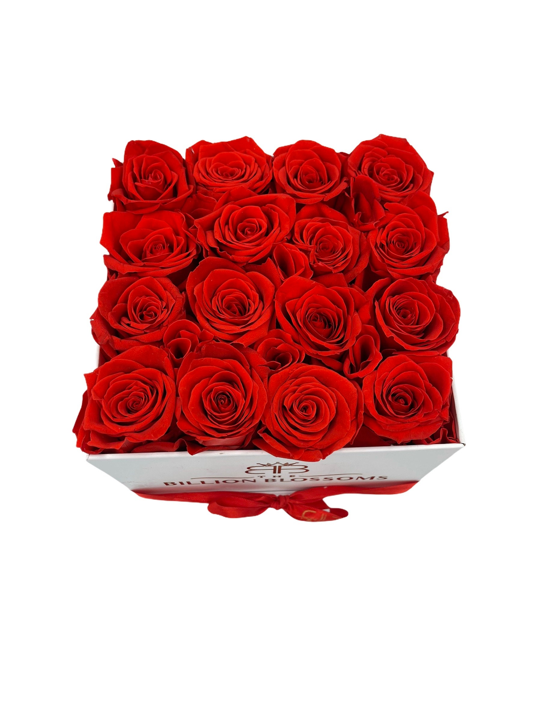 Large Square Red Roses in White Box Preserved Long Lasting - Etsy