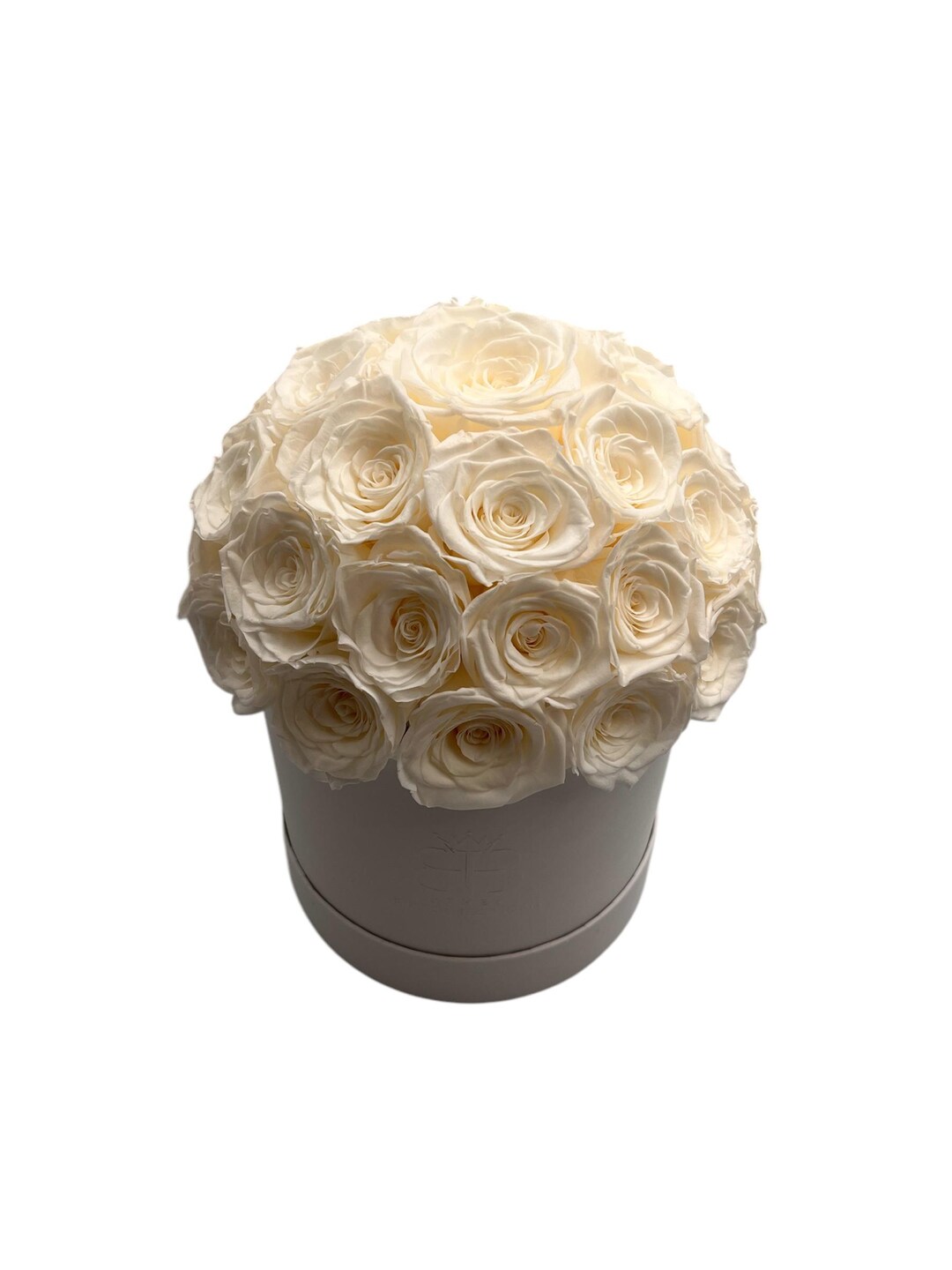 Large Dome Shape White Preserved Long Lasting Roses in White Box - Etsy