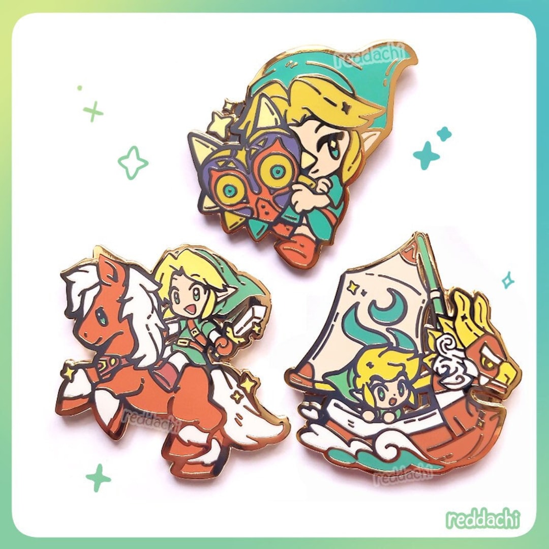 LOZ Enamel Pins | Majora's Mask, Link and Epona, Wind Waker Link - Etsy