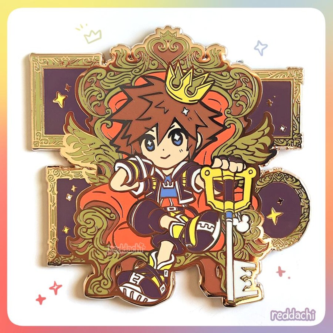 KH Sora 2.7" XL Enamel Pin | Sora on Throne - Etsy