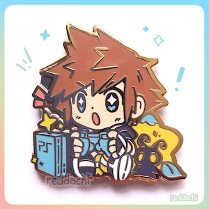 KH Sora Enamel Pins | Gamer Sora, Sora With Sea Salt Ice Cream, Lion ...